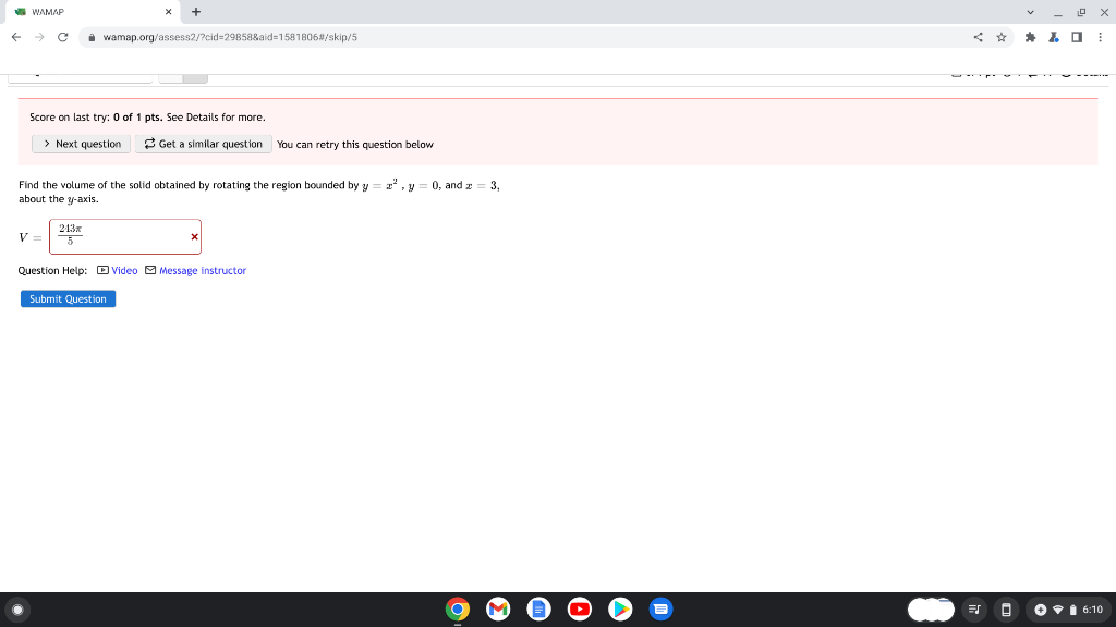 Solved WAMAP X | Chegg.com