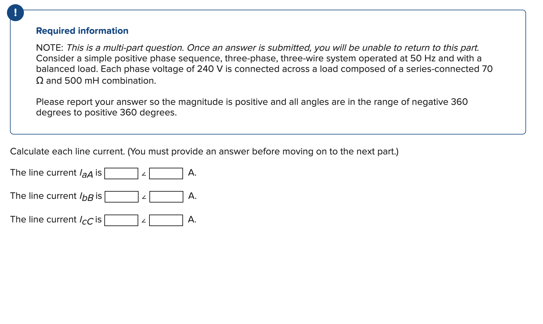 Solved Required information NOTE: This is a multi-part | Chegg.com