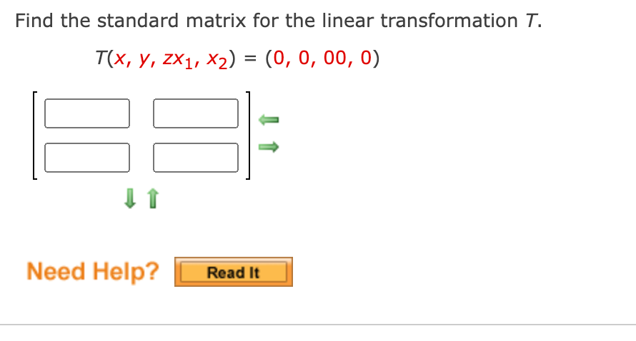 Solved Find the standard matrix for the linear | Chegg.com