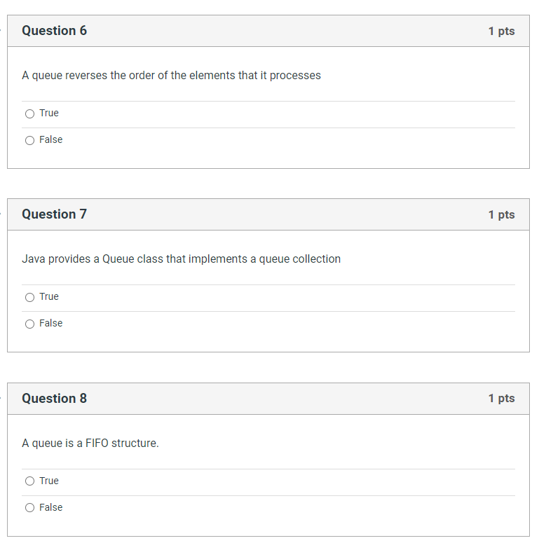 Solved Question 1 1 pts Traversing a linked list is the | Chegg.com