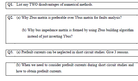 Solved Q1. List any TWO disadvantages of numerical methods. | Chegg.com
