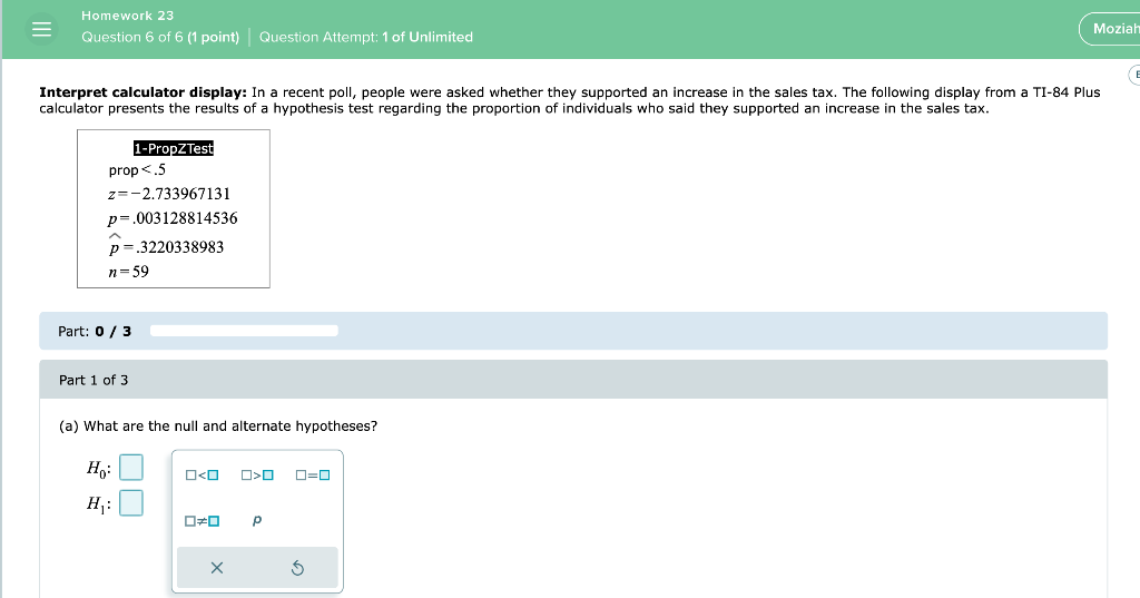 Solved Interpret calculator display: In a recent poll, | Chegg.com