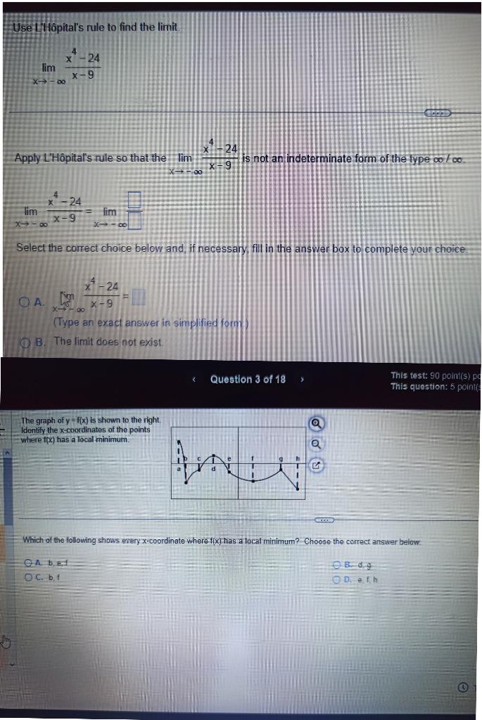 Solved Use 1. Hopital's rule to find the limit | Chegg.com