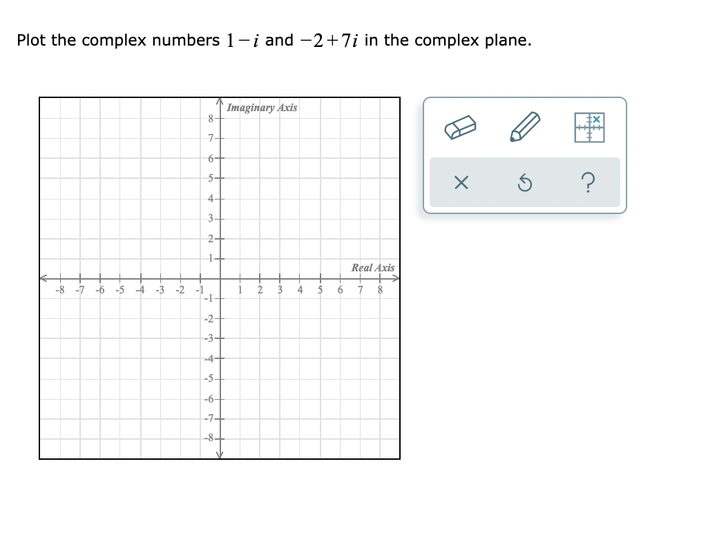 Solved Plot the complex numbers 1-i and -2+7i in the complex | Chegg.com