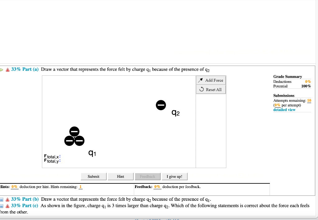 A 33\% Part (a) Draw a vector that represents the | Chegg.com