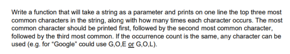 Write a function that will take a string as a | Chegg.com