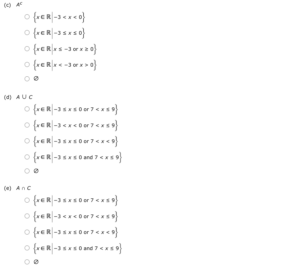 Solved Let the universal set be R, the set of all real | Chegg.com