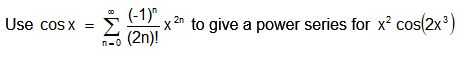 Solved Use cosx = Σ (-1)" -x2n to give a power series for x? | Chegg.com