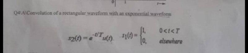 Solved Q4 Convolution of a rectangular waveform with an | Chegg.com