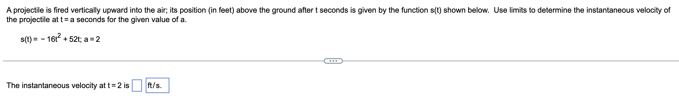 Solved A projectile is fired vertically upward into the air; | Chegg.com