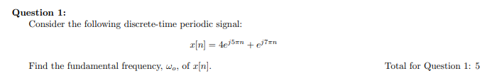 Solved Question 1: Consider the following discrete-time | Chegg.com