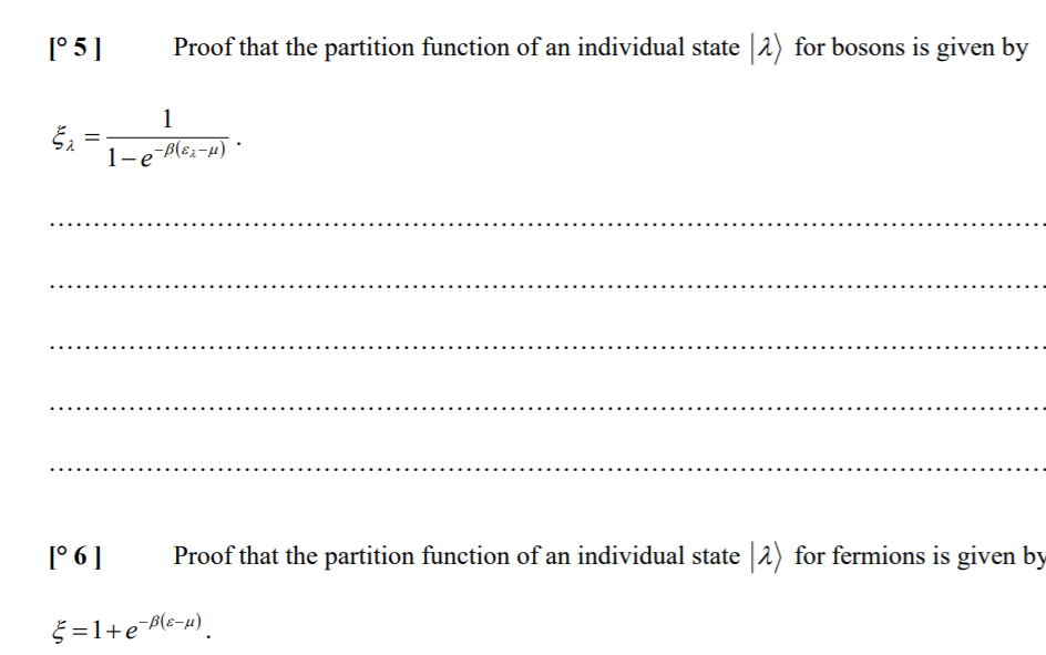 Solved [95] Proof that the partition function of an | Chegg.com