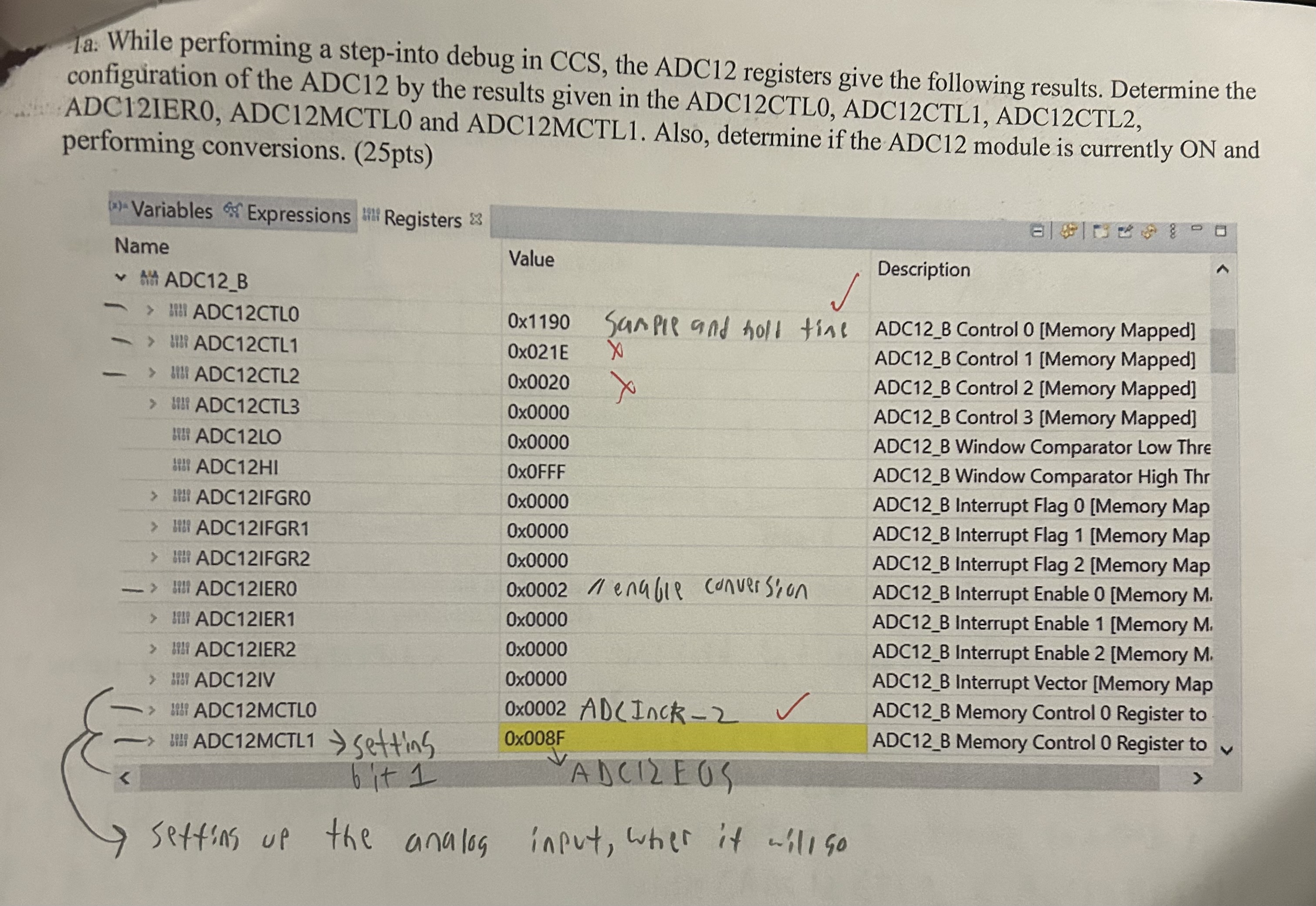 Solved 1a. ﻿While performing a step-into debug in CCS, ﻿the | Chegg.com