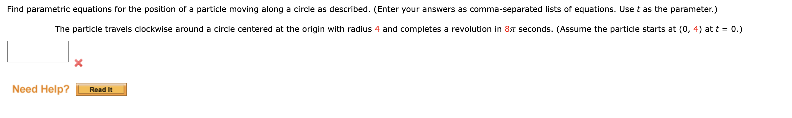 Solved Need Help? Read It | Chegg.com