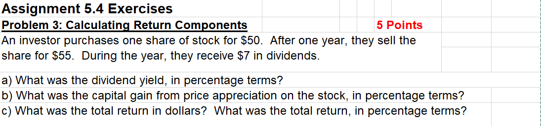 Solved Assignment 5.4 Exercises Problem 3: Calculating | Chegg.com