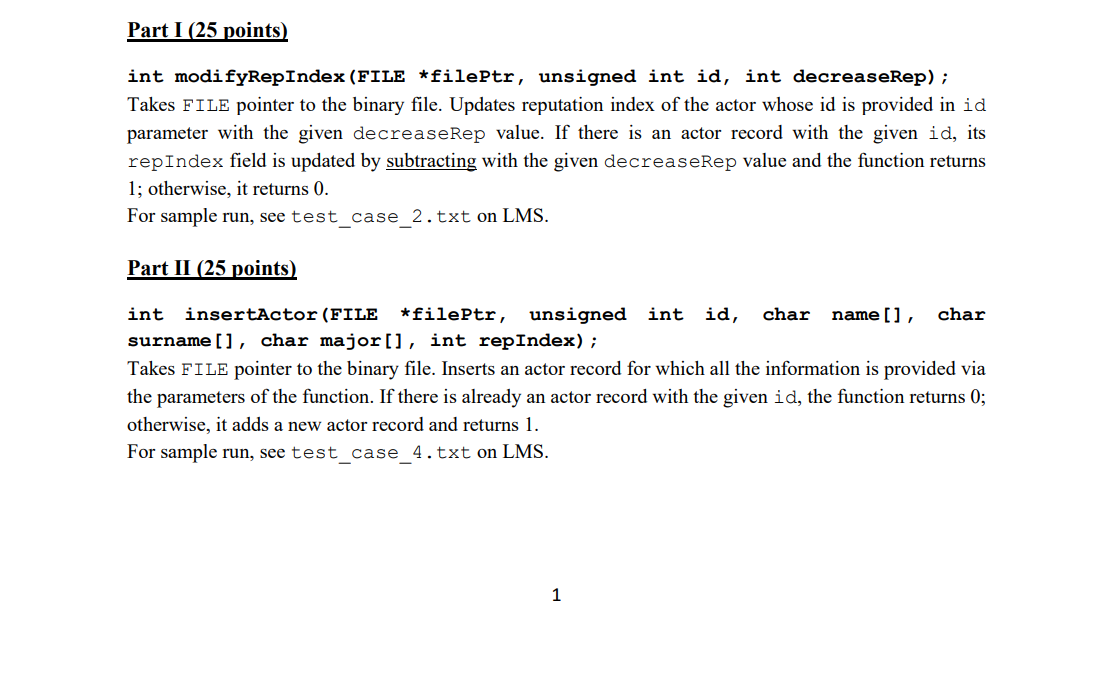 Solved In this lab, you are given a binary file on LMS named | Chegg.com