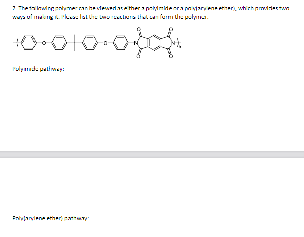 Solved The following polymer can be viewed as either a | Chegg.com