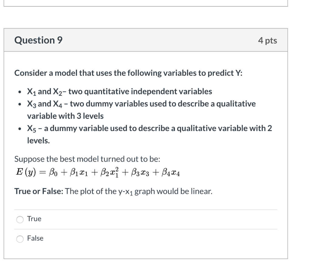 Solved Question 9 4 pts Consider a model that uses the | Chegg.com Solved Question 9 4 pts Consider a model that uses the | Chegg.com
