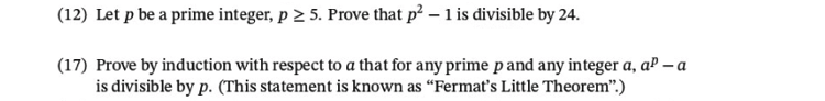 Solved (12) Let p be a prime integer, p 2 5. Prove that p? – | Chegg.com
