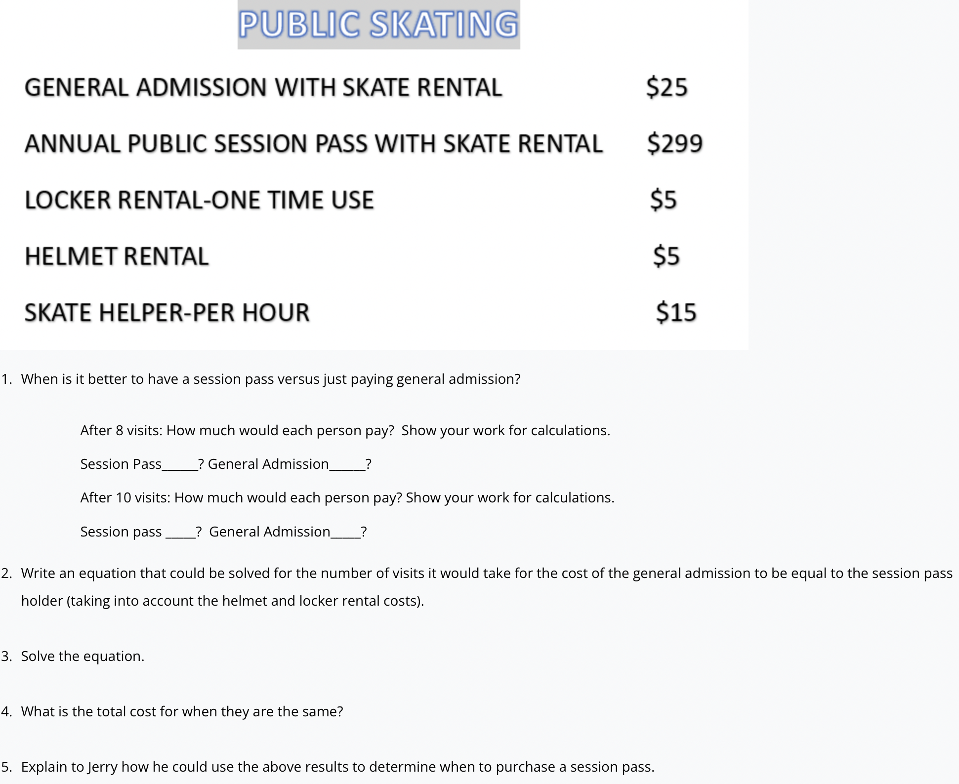 1. When is it better to have a session pass versus | Chegg.com