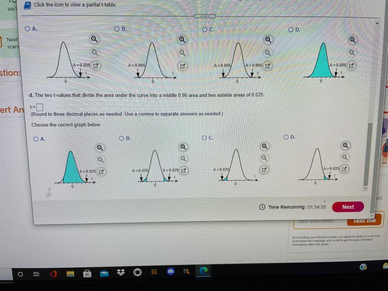 Solved For a t-curve with df = 42, find each t-value in | Chegg.com