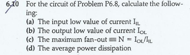 Solved 6.8 Consider the basic DTL inverter of Figure P6.8. | Chegg.com