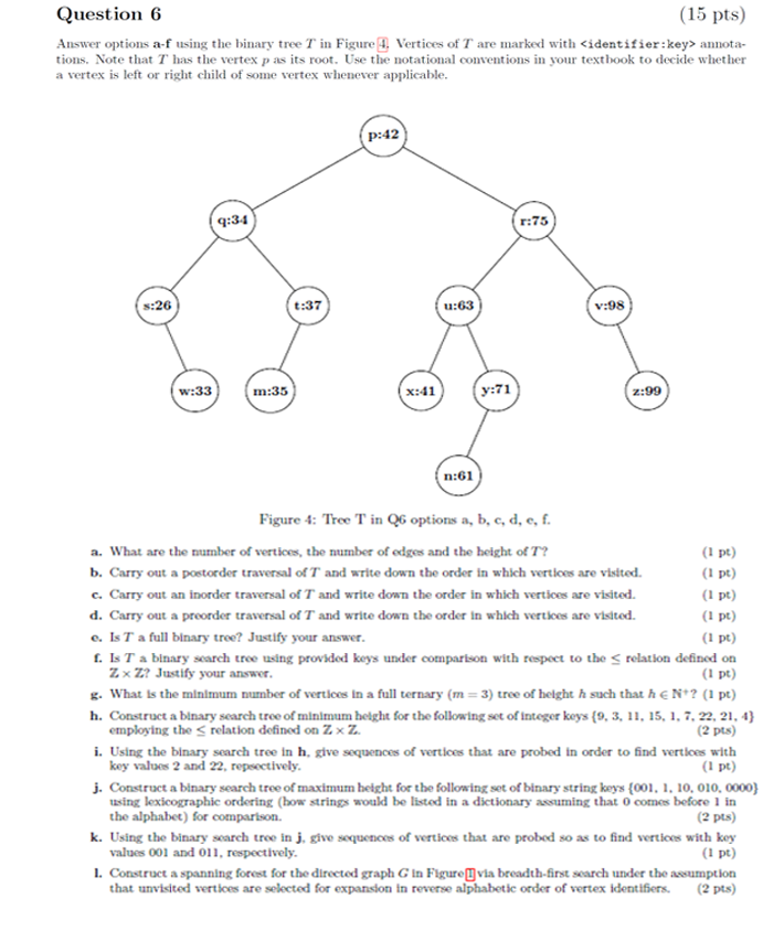 Solved Question 6 15 Pts Answer Options A F Using The 