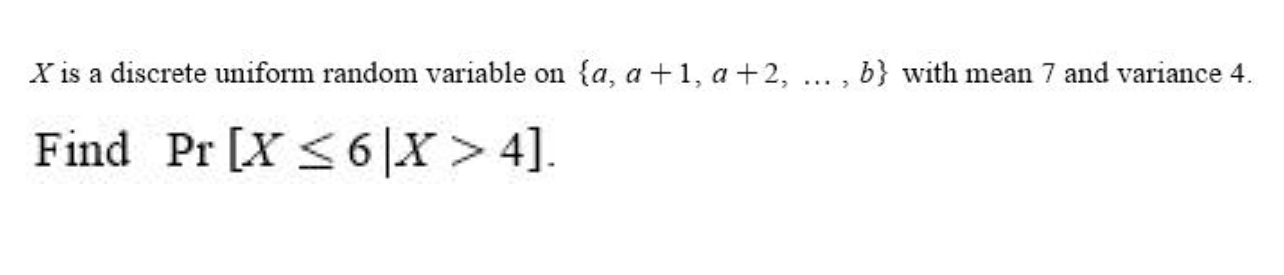 Solved X Is A Discrete Uniform Random Variable On 