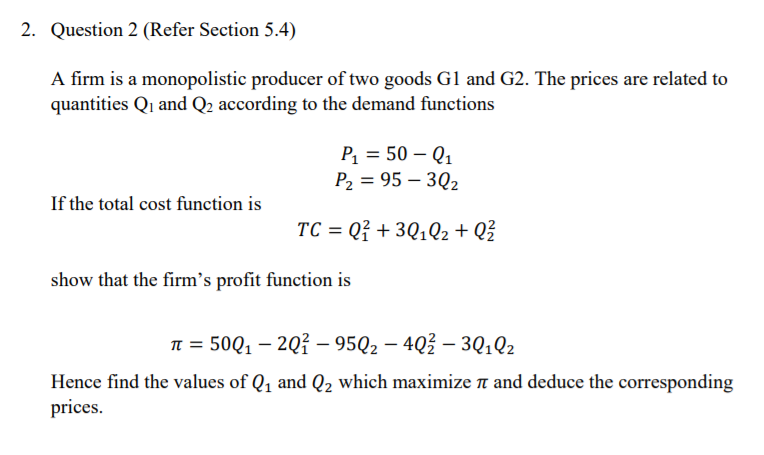 Solved MATHEMATICAL ECONOMICS *There's a correction in the | Chegg.com Solved MATHEMATICAL ECONOMICS *There's a correction in the | Chegg.com