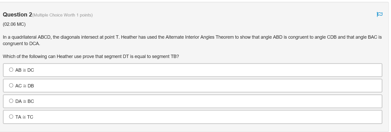 Solved Question 2 Multiple Choice Worth 1 points) (02.06 MC) | Chegg.com