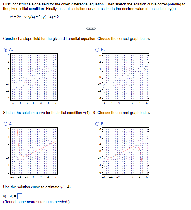 Solved First, construct a slope field for the given | Chegg.com