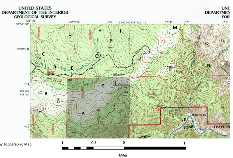 Solved Using the section of the Onion Valley topographic map | Chegg.com