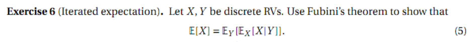 Solved Exercise 6 (Iterated expectation). Let X, Y be | Chegg.com