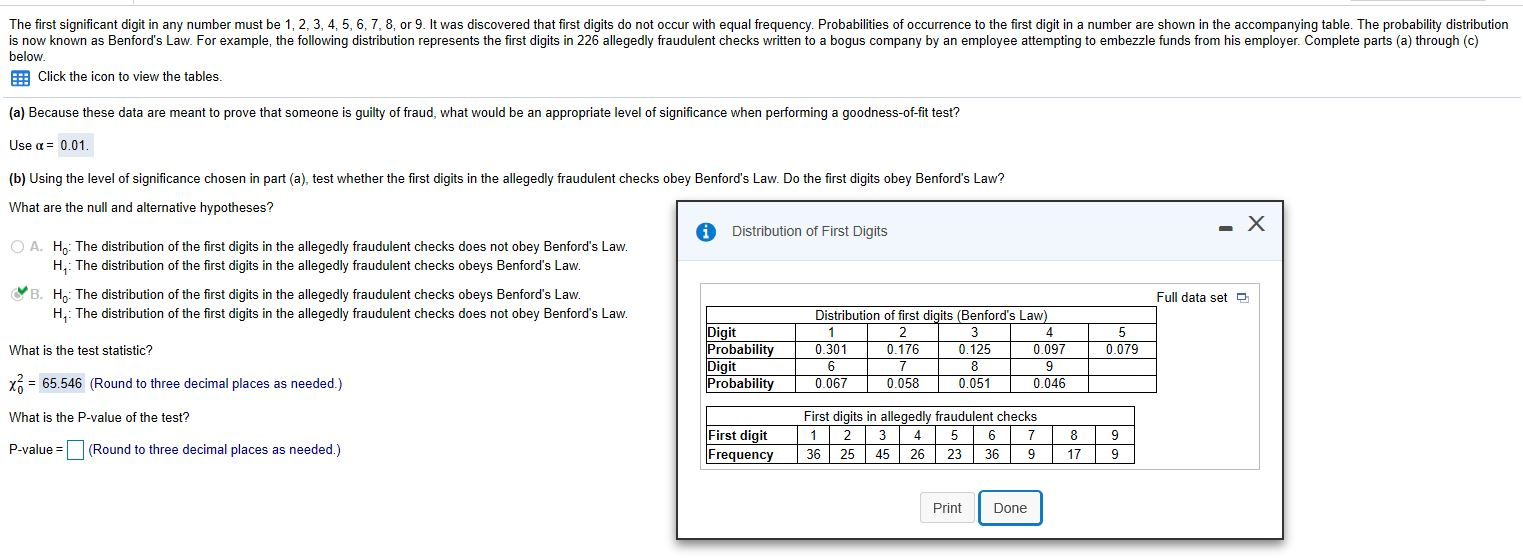 Solved The first significant digit in any number must be 1, | Chegg.com