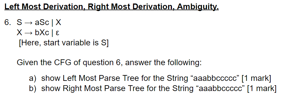 Solved Left Most Derivation, Right Most Derivation, | Chegg.com