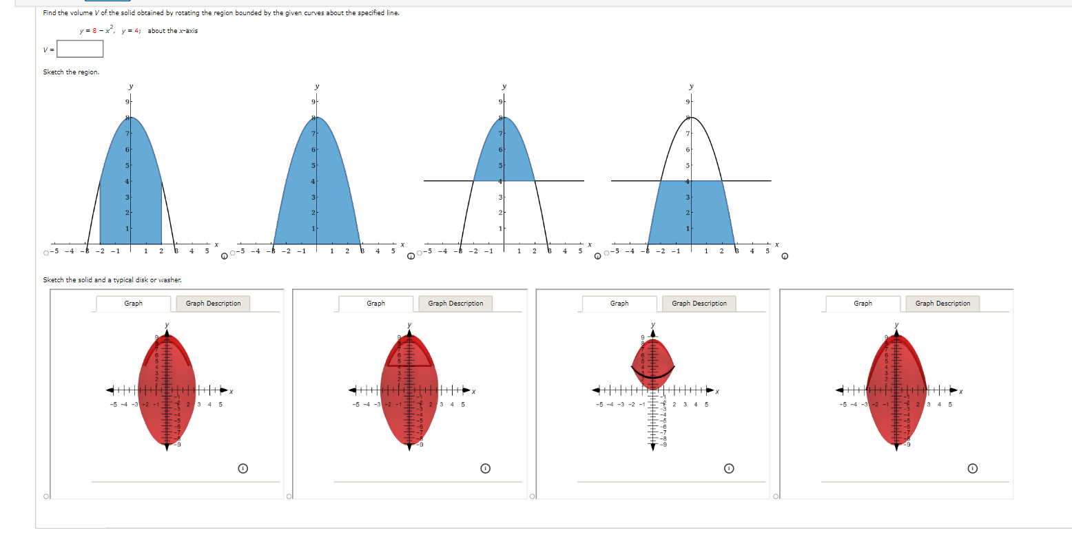 Solved Find The Volume V Of The Solid Obtained By Rotating