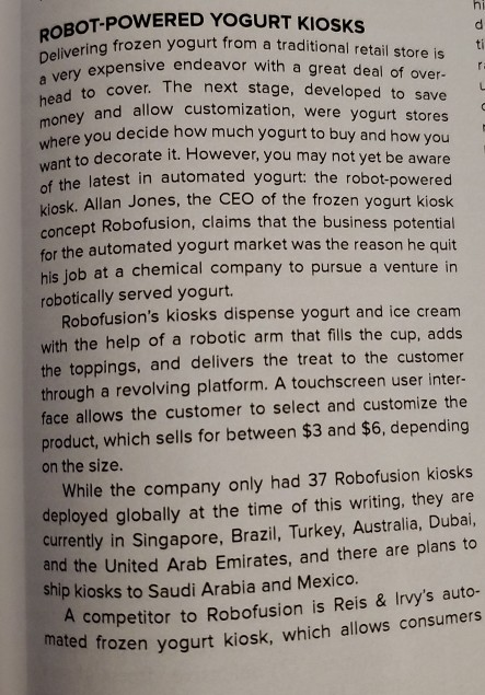 ROBOT-POL Delivering frozen y a very expensive er | Chegg.com