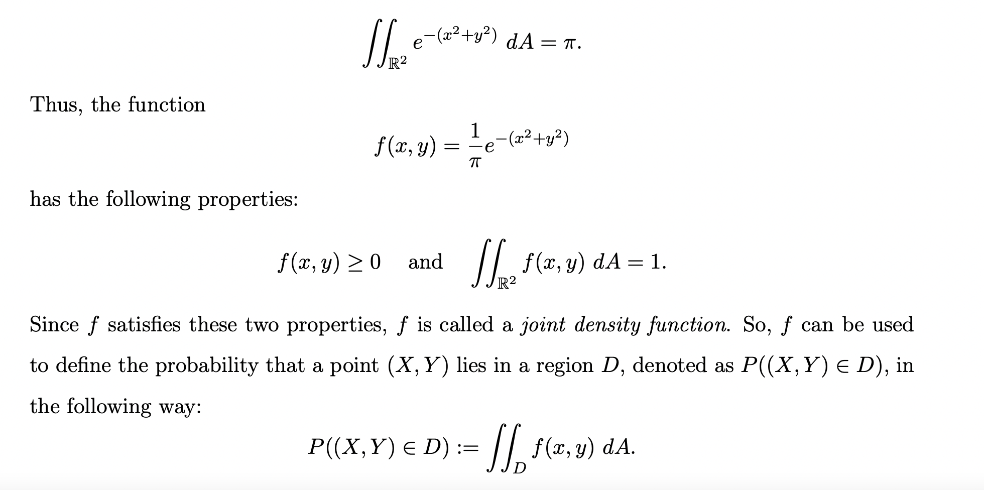 Solved ∬R2e-(x2+y2)dA=πThus, the | Chegg.com