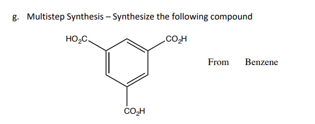 Solved g. Multistep Synthesis - Synthesize the following | Chegg.com
