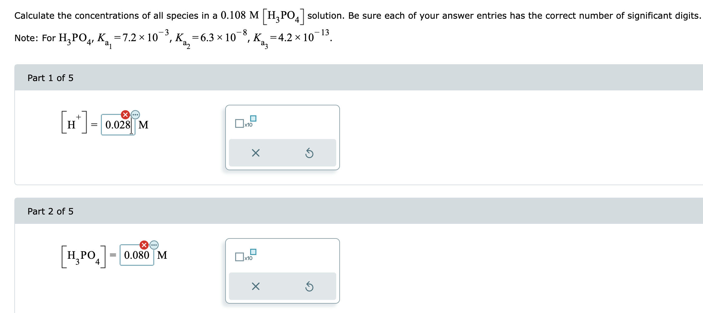 Solved Calculate the concentrations of all species in a | Chegg.com