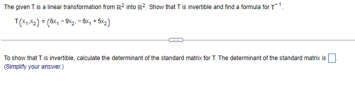 Solved The given T is a linear transformation from R2 into | Chegg.com