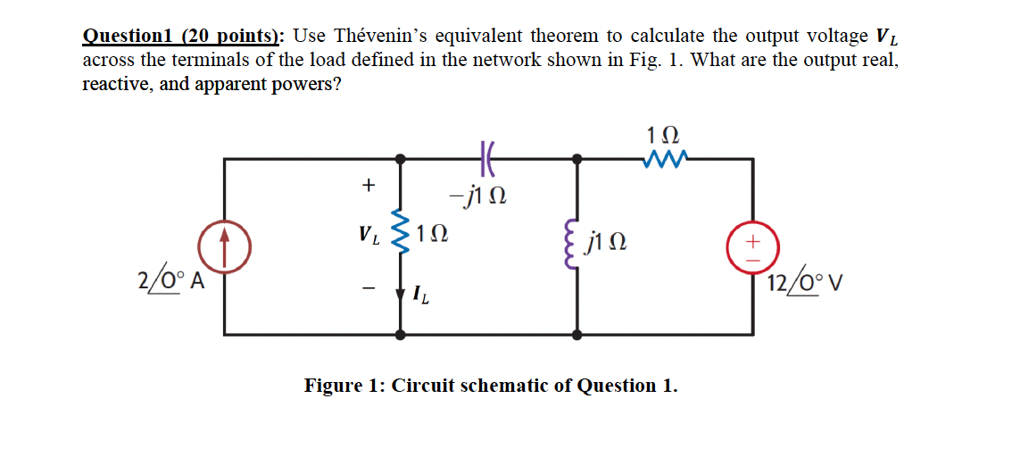 Solved Question1 (20 ﻿points): Use Thévenin's equivalent | Chegg.com