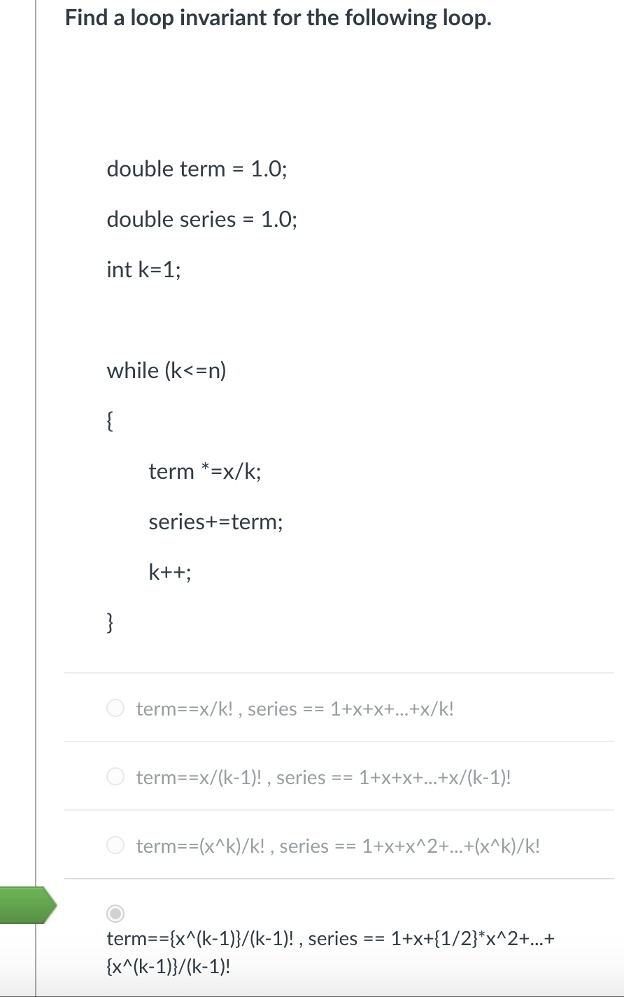 Solved This is about 'Loop invariant condition'. I don't | Chegg.com