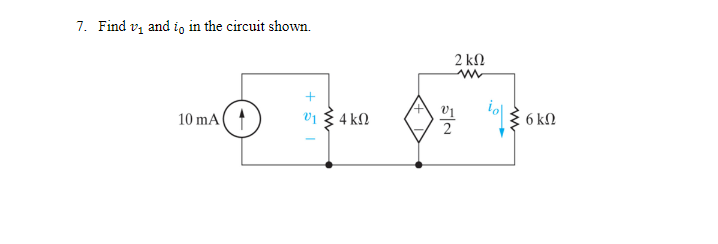 Solved Find v1 ﻿and i0 ﻿in the circuit shown. | Chegg.com
