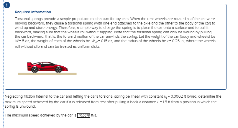 Solved Torsional springs provide a simple propulsion | Chegg.com