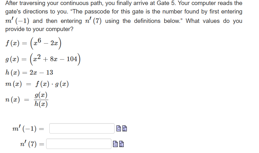 Solved After traversing your continuous path, you finally | Chegg.com
