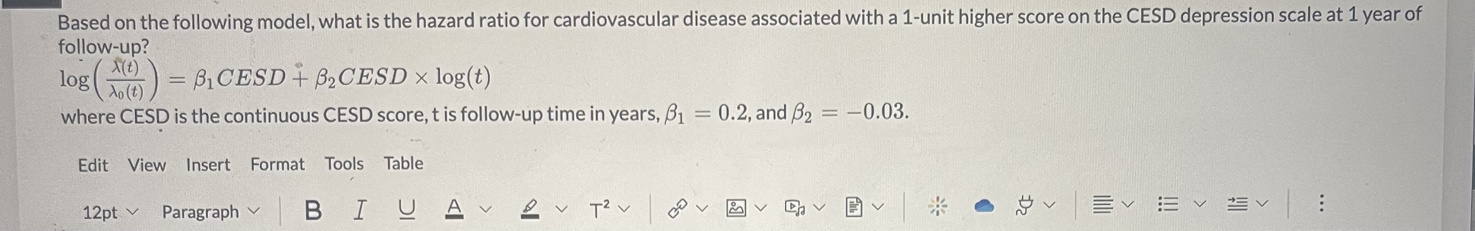 Solved Based on the following model, what is the hazard | Chegg.com