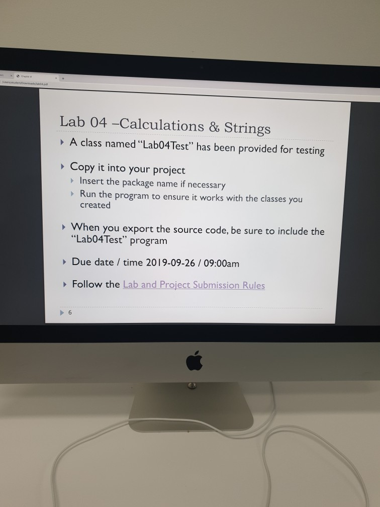 Solved Lab 04 -Calculations & Strings Part I: Create a class | Chegg.com