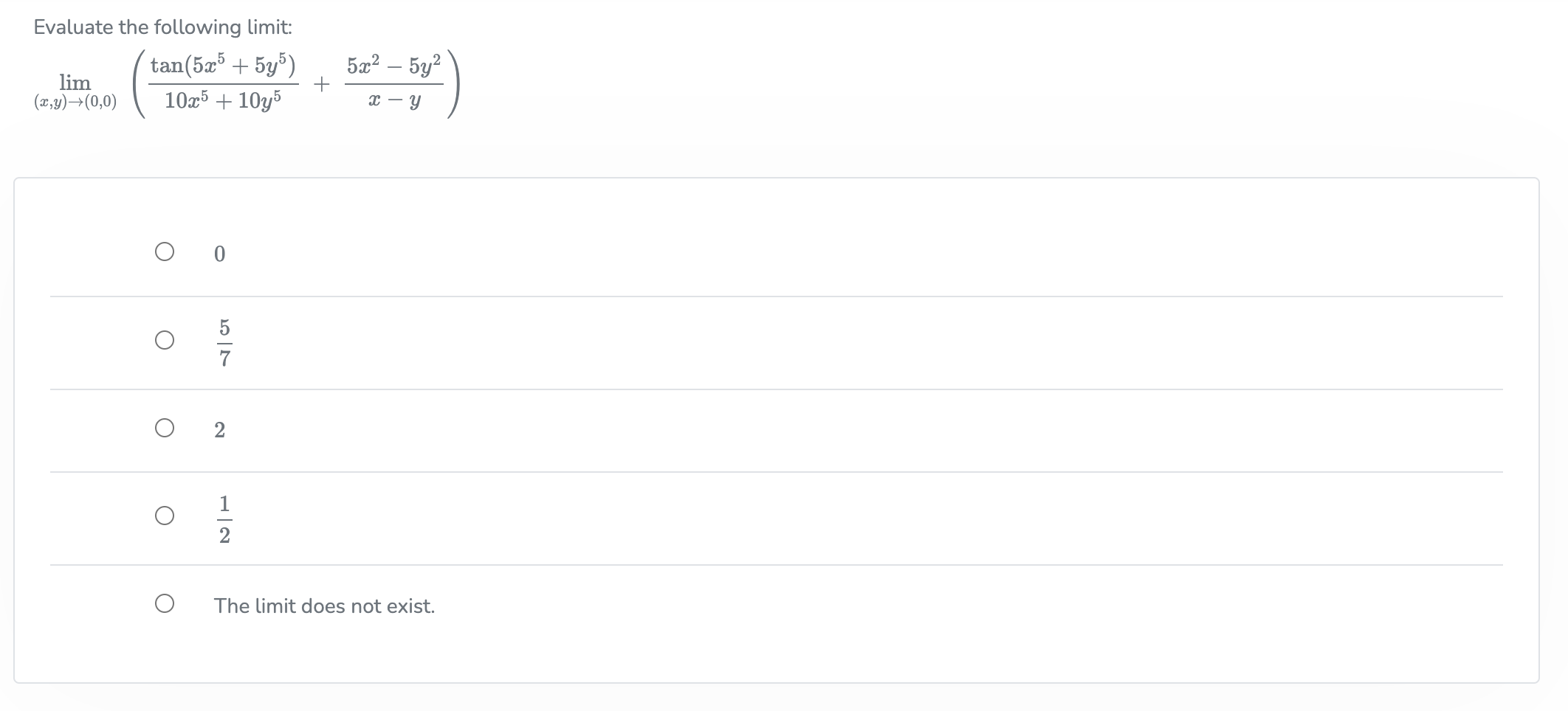 Solved Evaluate the following limit: | Chegg.com