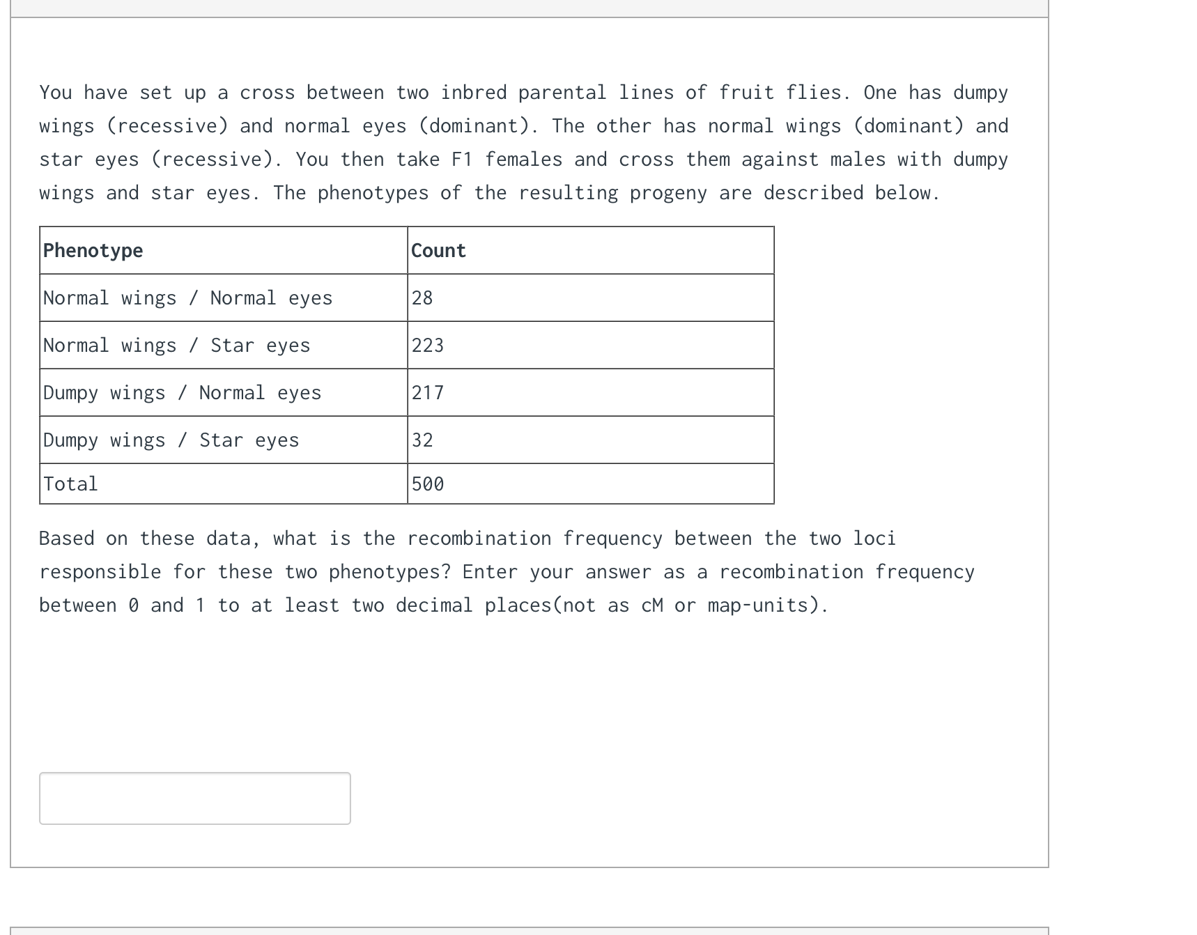 Solved You have set up a cross between two inbred parental | Chegg.com